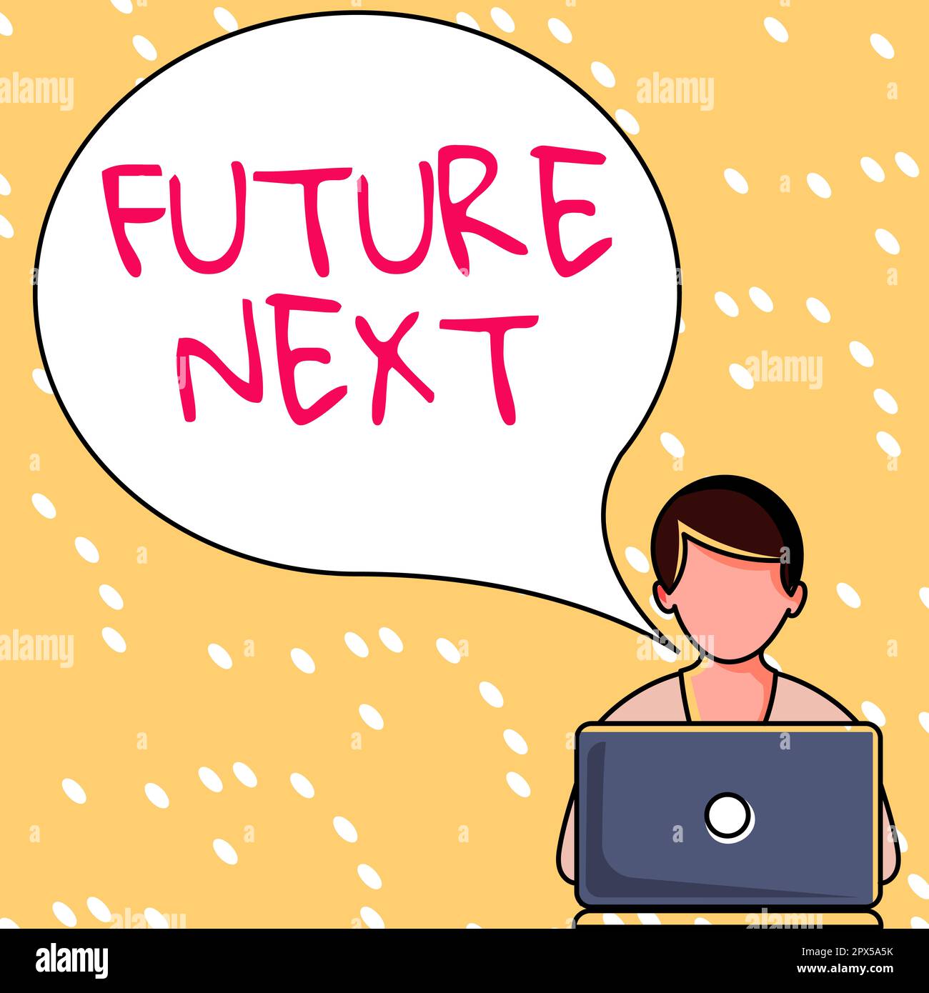 Hand writing sign Future Next, Concept meaning something expected in ...