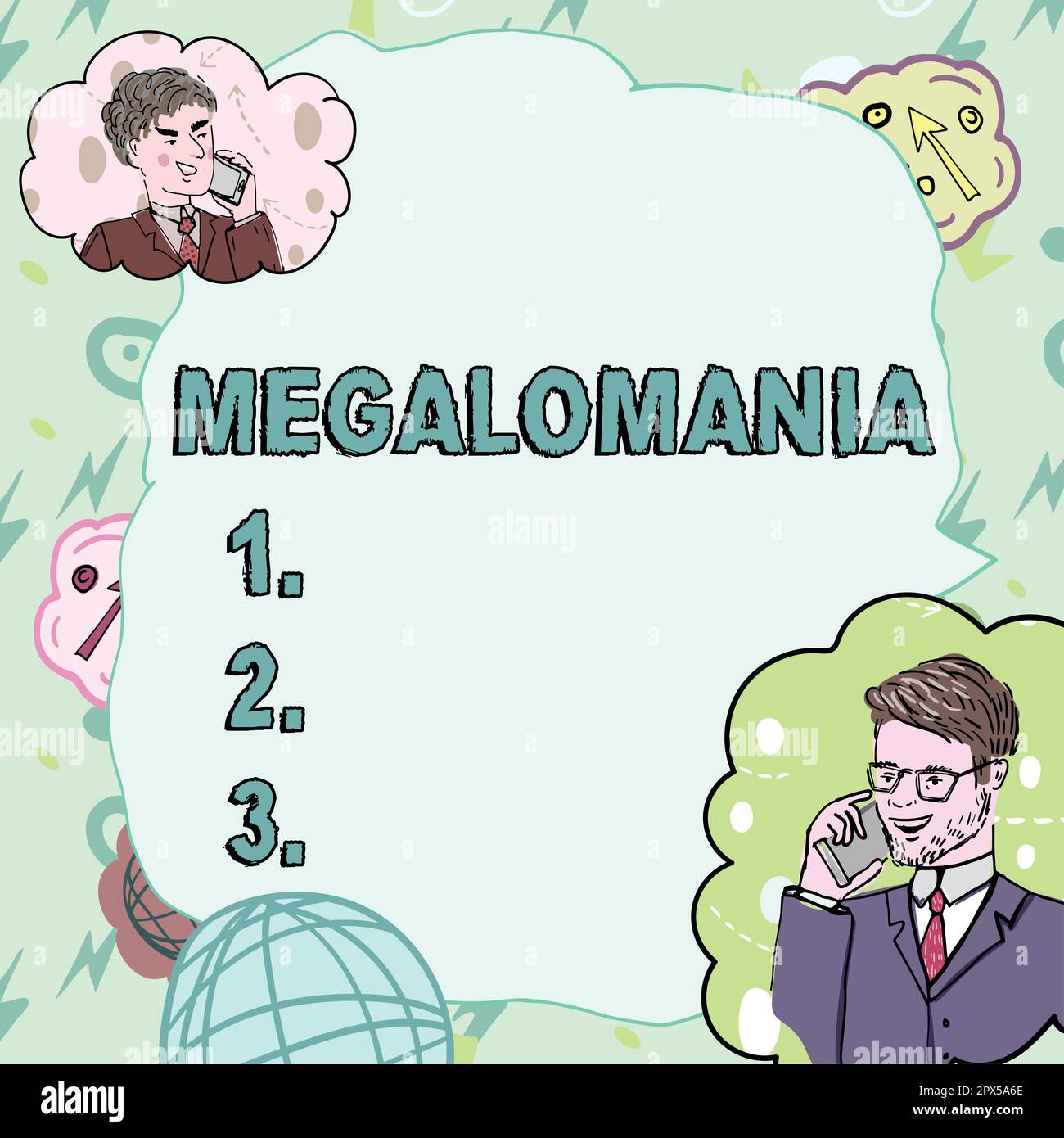 Hand writing sign Megalomania, Word Written on mental illness that is ...