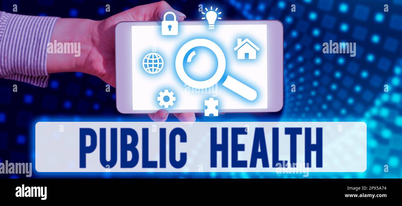 Conceptual display Public Health, Word for Promoting healthy lifestyles ...