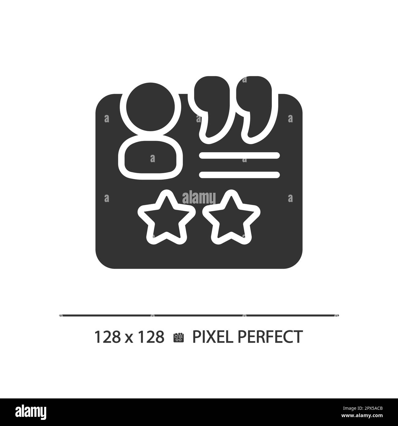 Customer testimonials pixel perfect black glyph icon Stock Vector Image ...