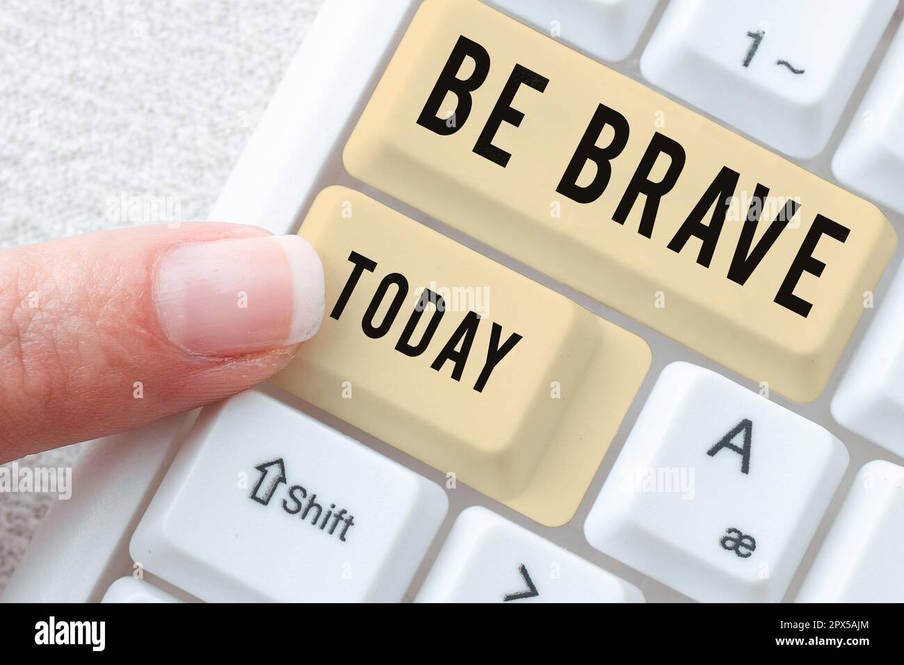 Text sign showing Be Brave, Word Written on ready to face and endure ...