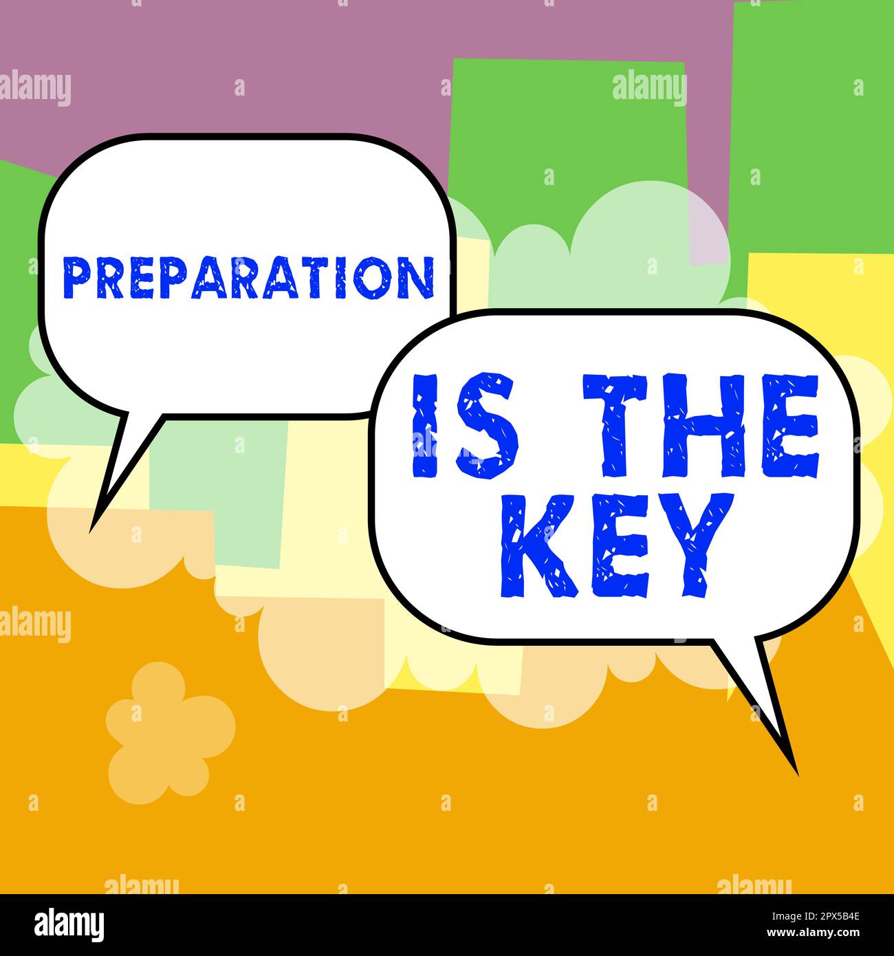 Conceptual display Preparation Is The Key, Business showcase action of ...