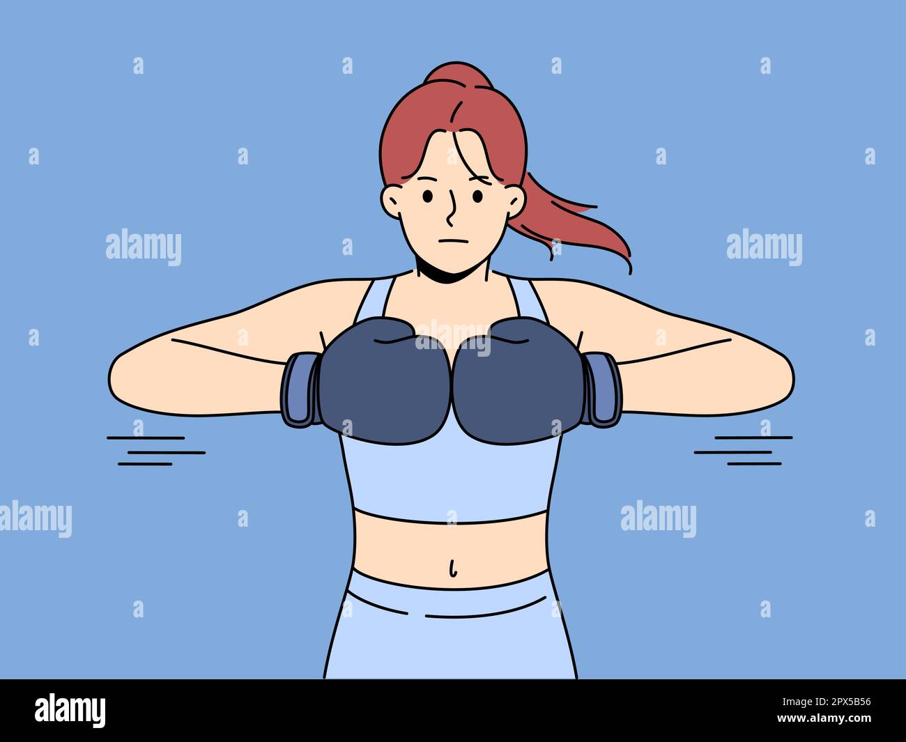 Female boxing champion Stock Vector Images - Alamy