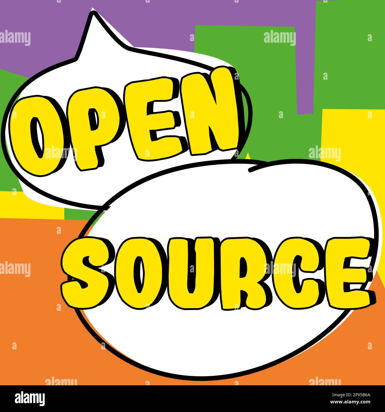 Conceptual caption Open Source, Business approach denoting software ... Conceptual caption Open Source, Business approach denoting software ...