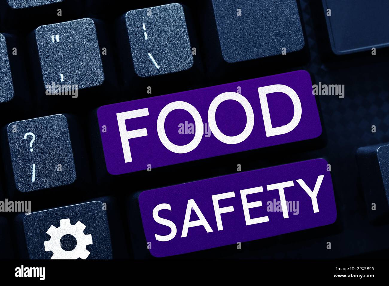 Sign displaying Food Safety, Business overview Conditions and practices ...