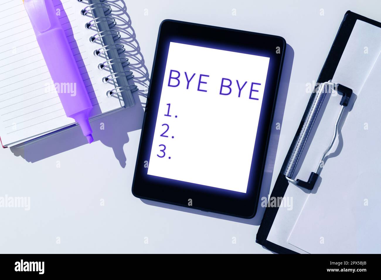 Writing displaying text Bye Bye, Business showcase Greeting for leaving ...