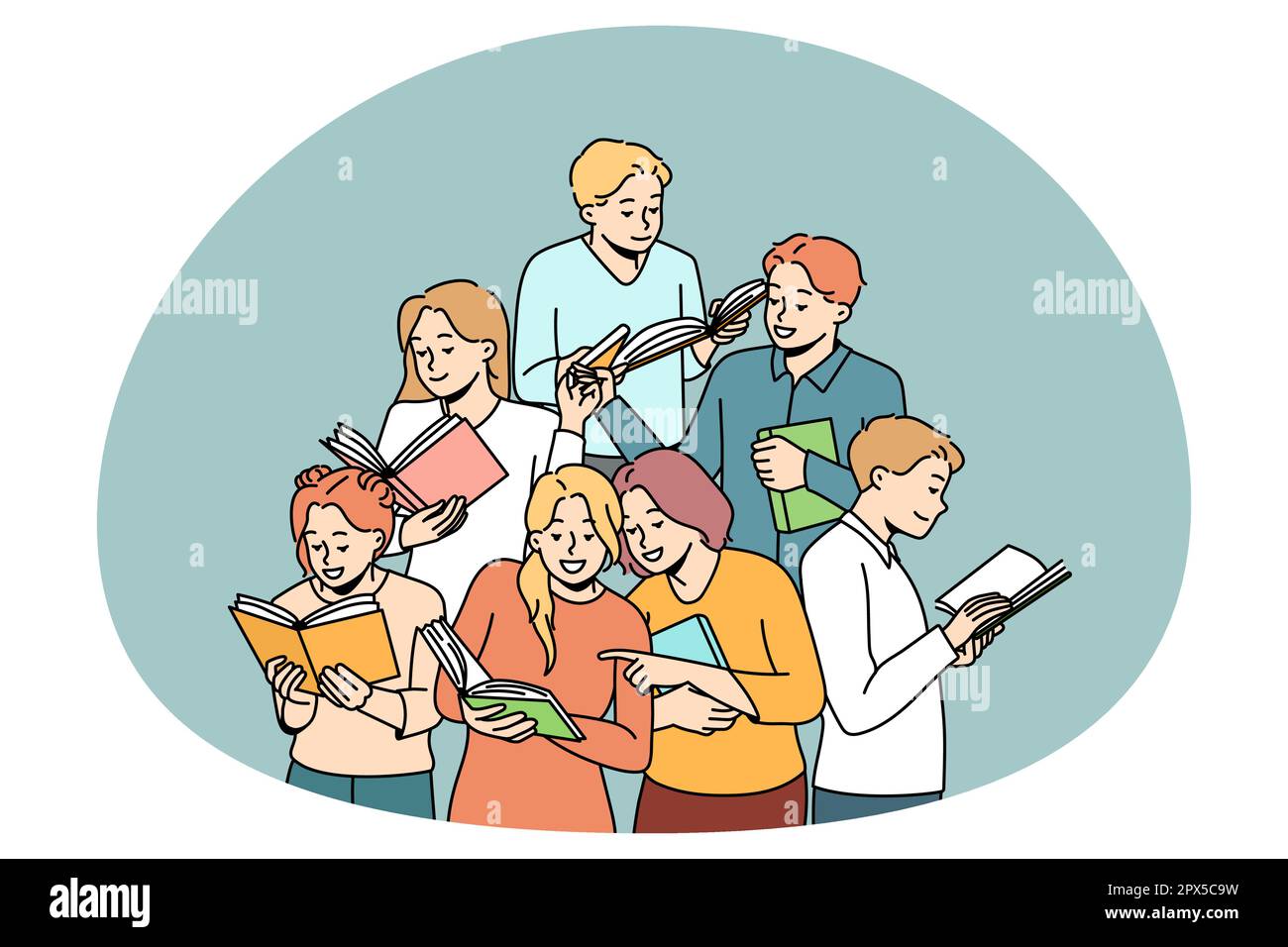 Diverse Group Of Students Clip Art