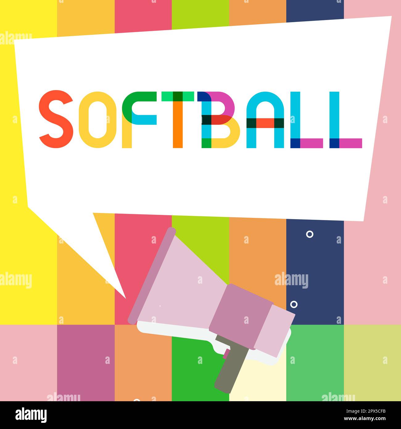 Text caption presenting Softball, Word Written on a sport similar to ...