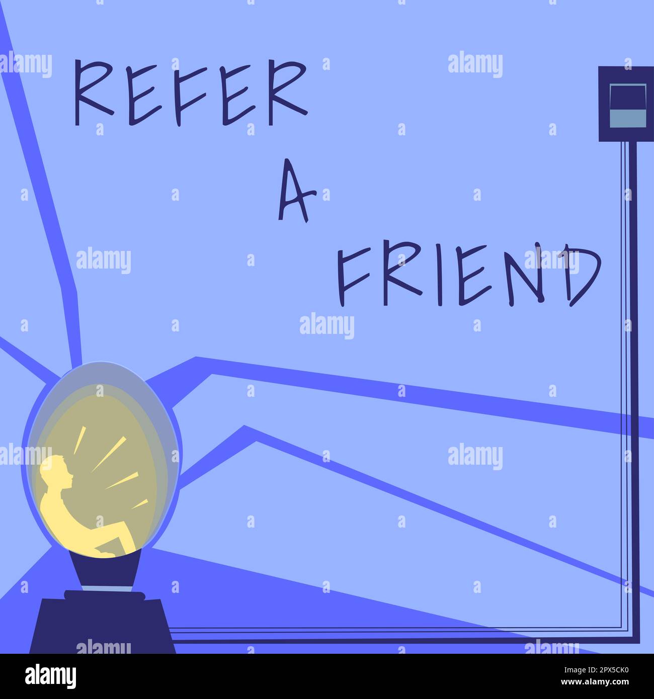 Handwriting text Refer A Friend, Concept meaning Recommendation Appoint ...