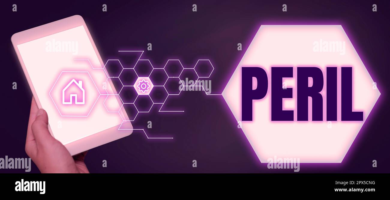 Inspiration showing sign Peril, Word for indicates something extremely ...