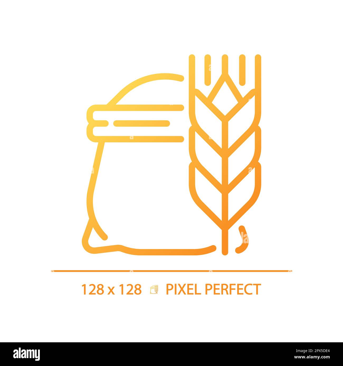 Flour pixel perfect gradient linear vector icon Stock Vector Image ...