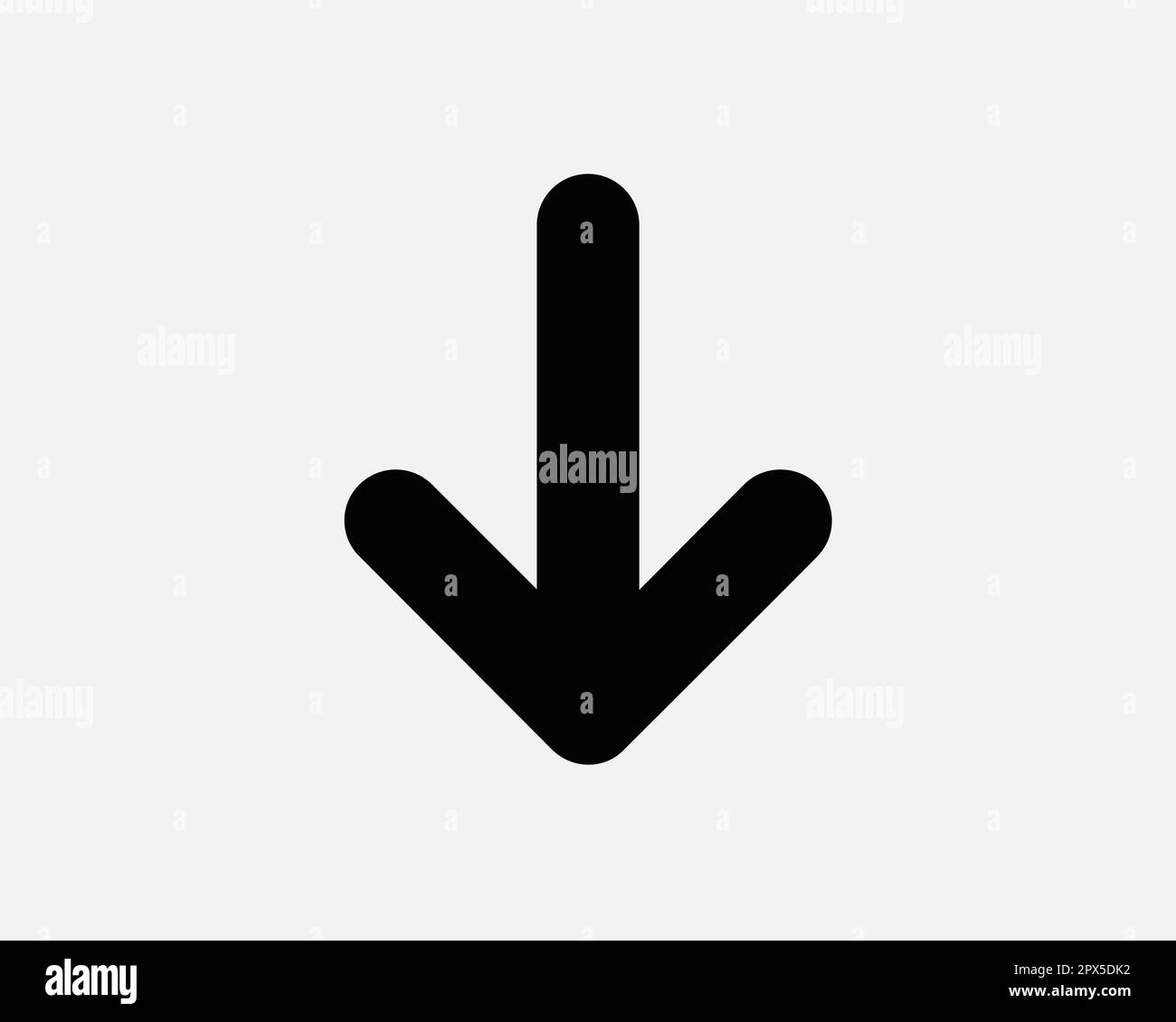 Down Arrow Icon. Below Under Underneath Bottom Downward Sign. Download Reverse Backout Point ...