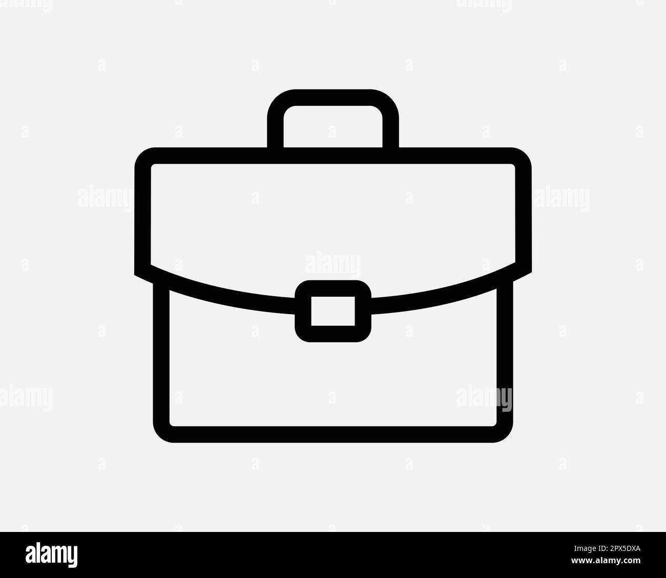 Briefcase Thin Line Icon. Handheld Baggage Suitcase Business Office Job ...