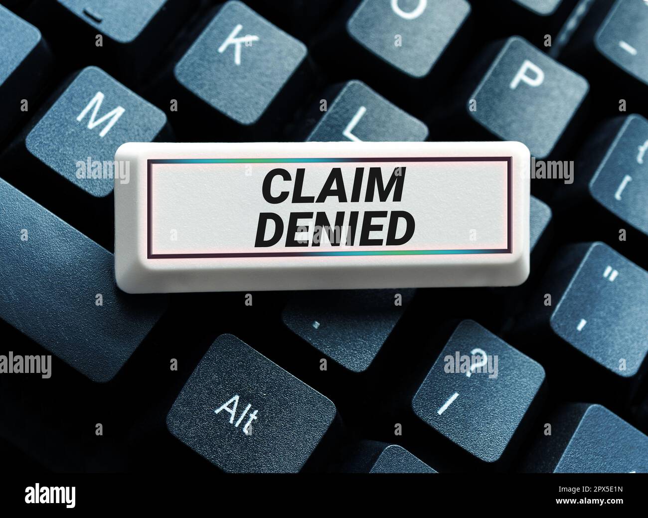 Handwriting text Claim Denied, Internet Concept Requested reimbursement ...