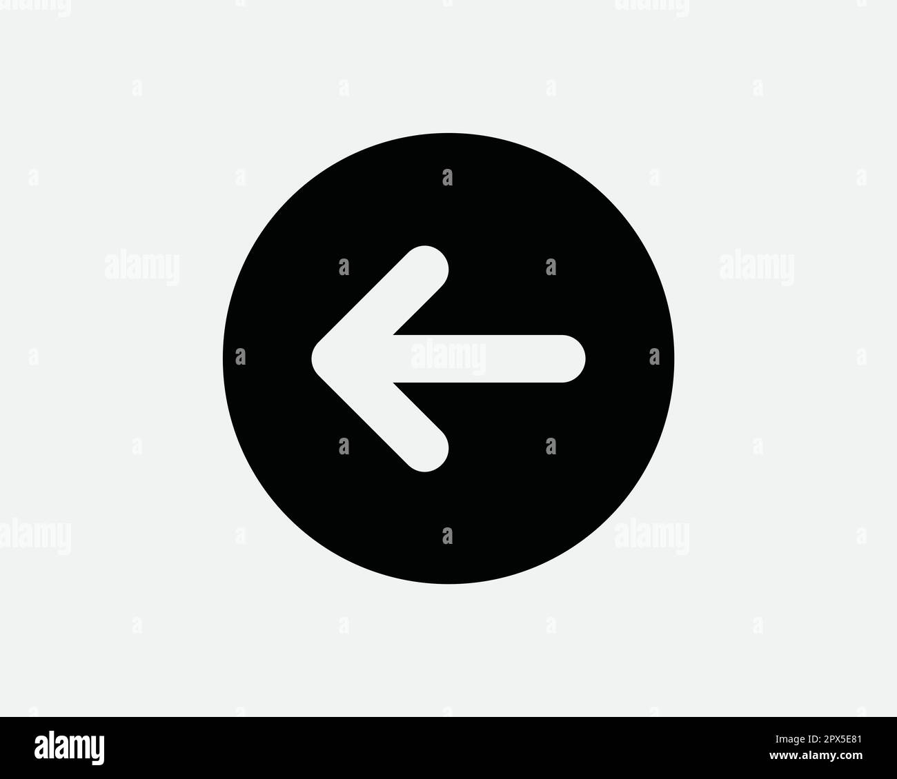 Left Arrow Cicle Icon Previous Back Point Pointer Navigation Direction
