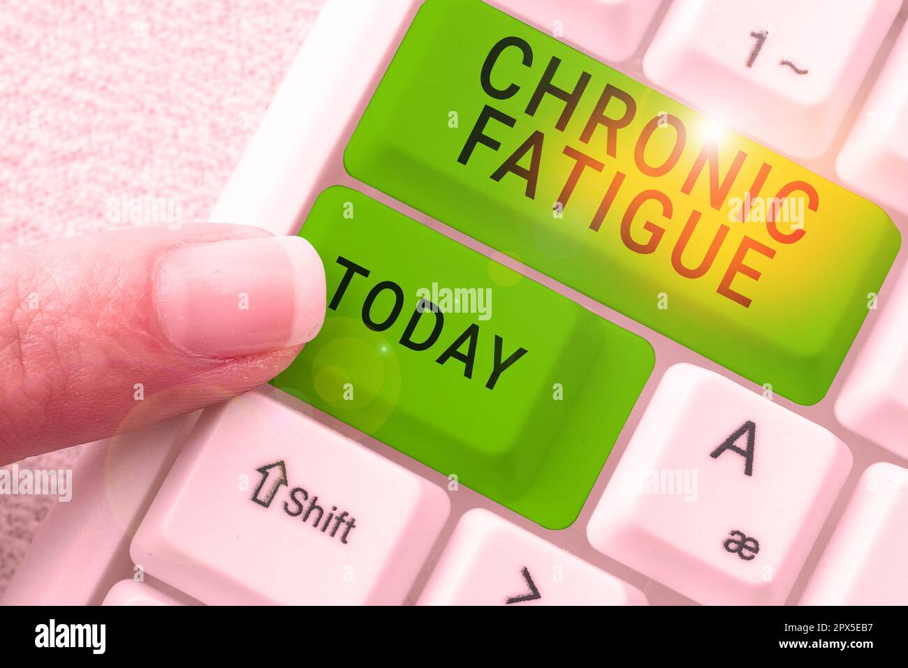 Writing displaying text Chronic Fatigue, Concept meaning A disease or ...