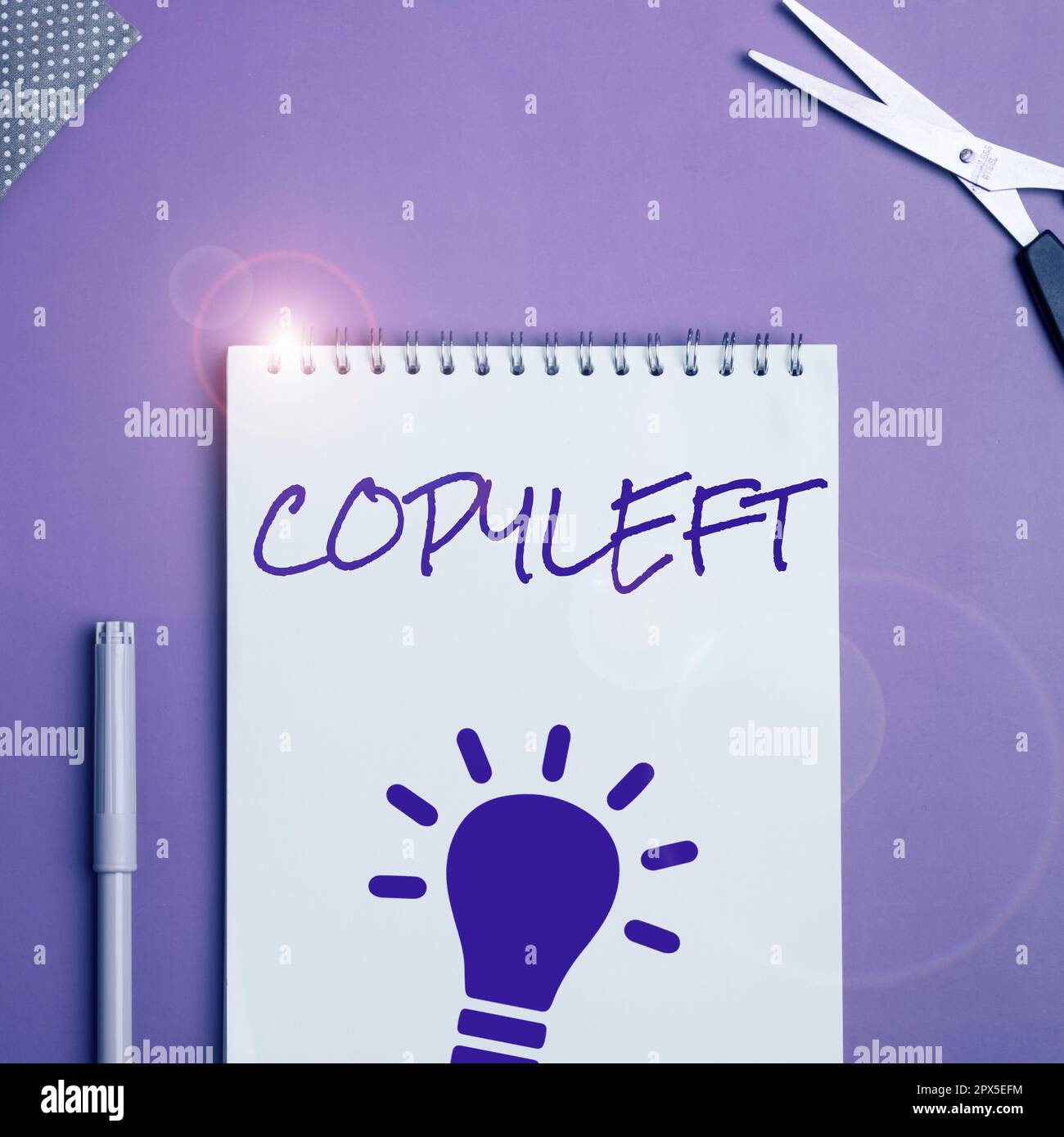 Handwriting text Copyleft, Concept meaning the right to freely use ...