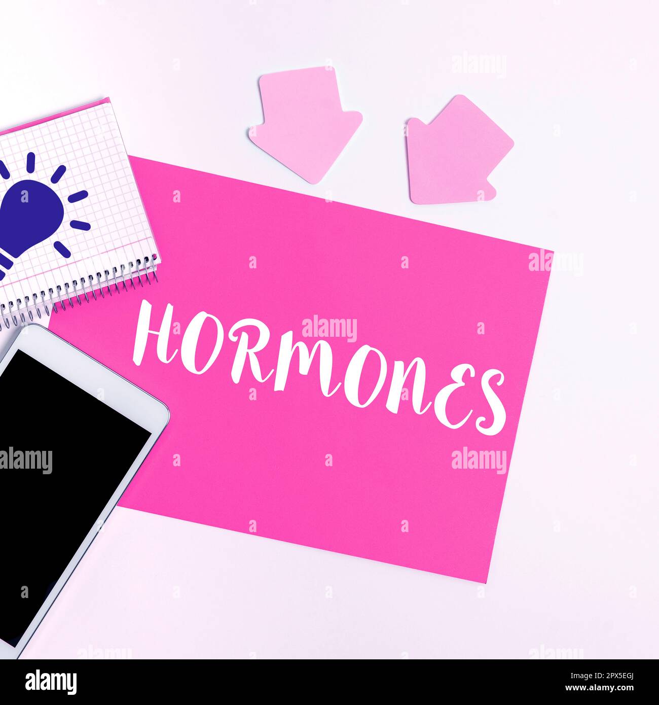 Text caption presenting Hormones, Word Written on regulatory substance ...