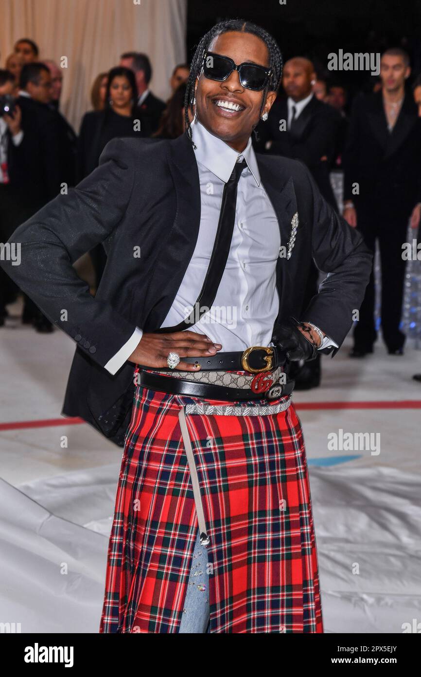New York, USA. 01st May, 2023. Asap Rocky walking on the red carpet at ...