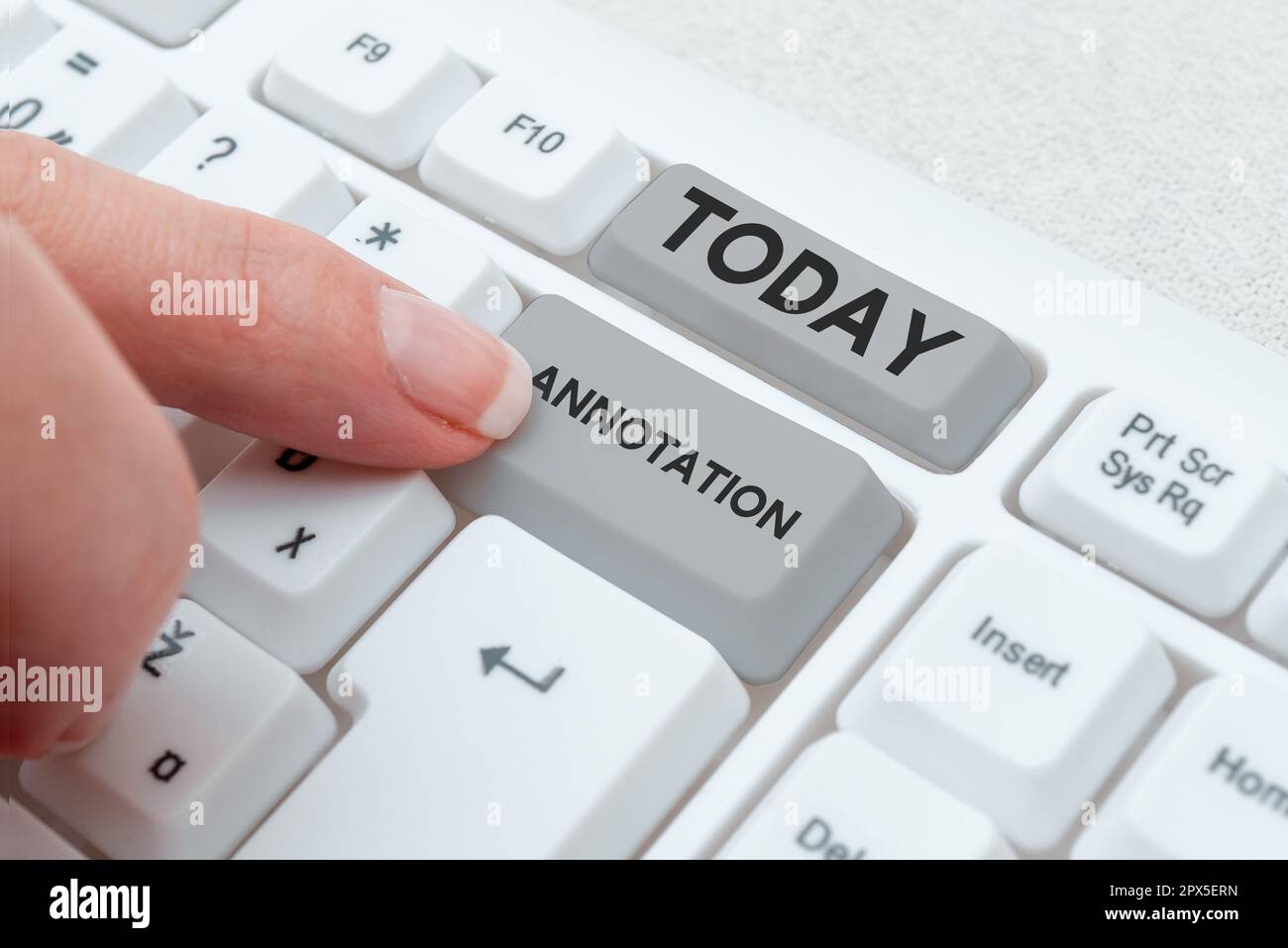 Conceptual display Annotation, Word Written on note added by way of ...