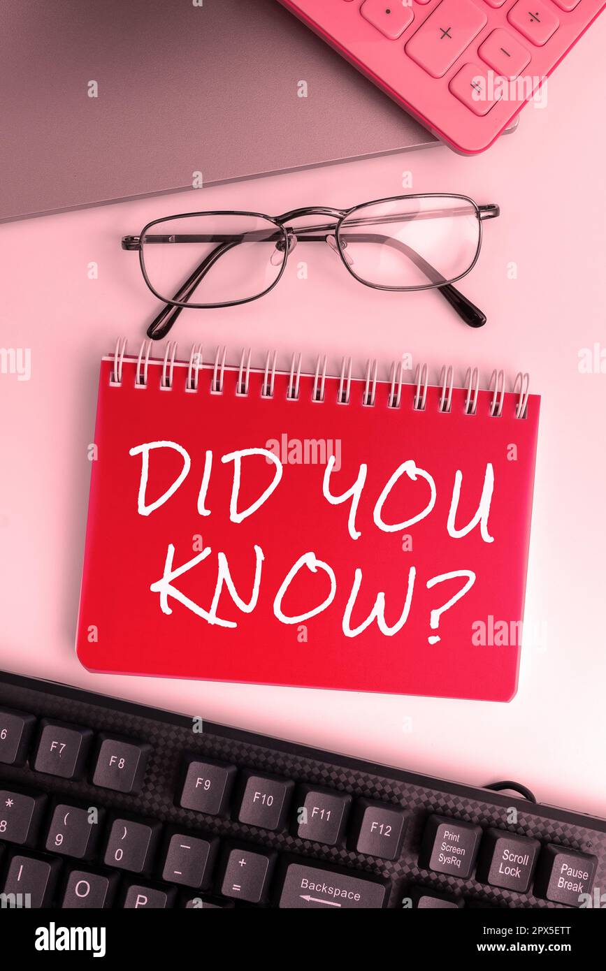 Hand writing sign Did You Know, Business overview Fun Facts and Figures ...