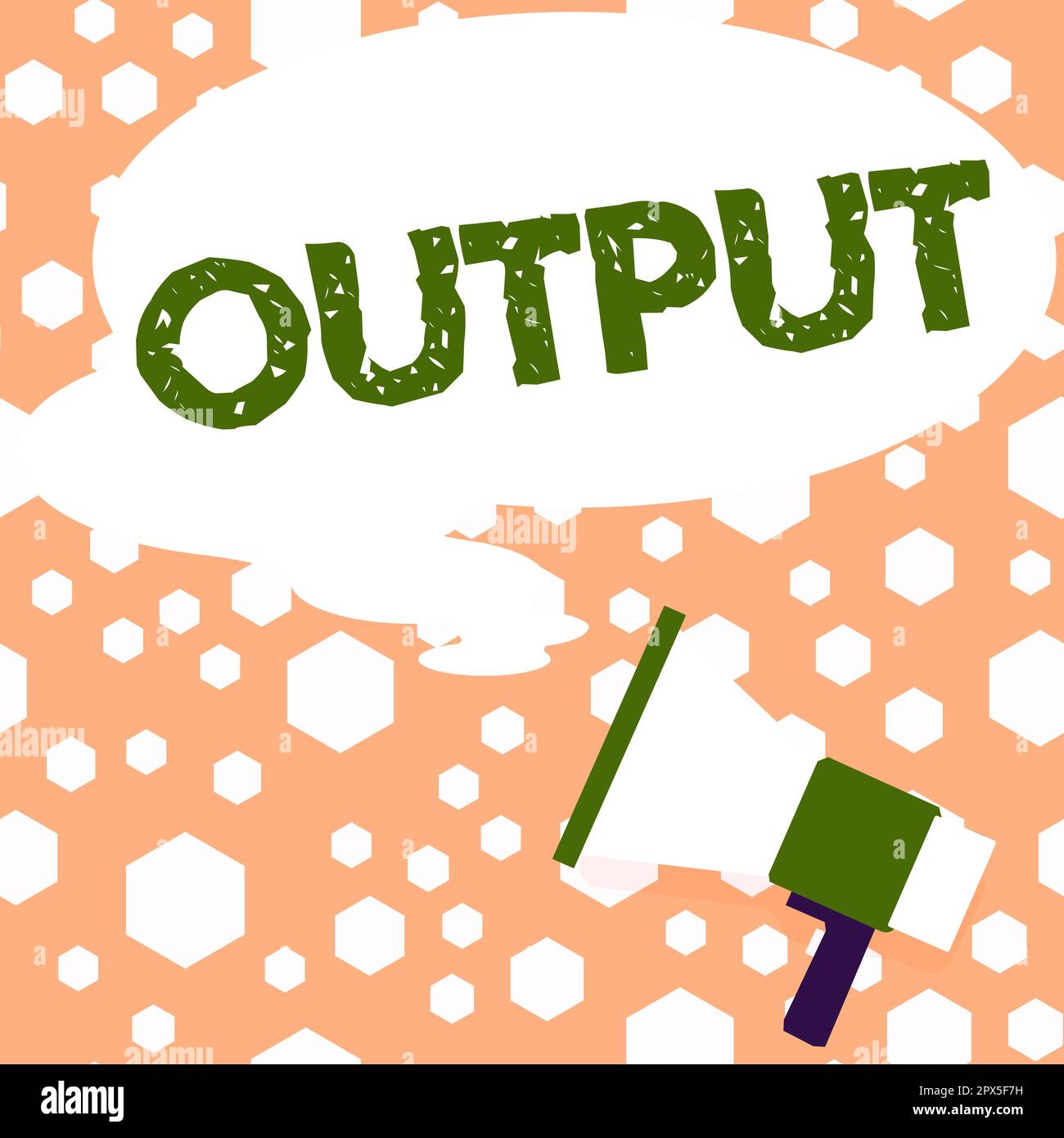Text Sign Showing Output Word Written On The Final Result Of Something