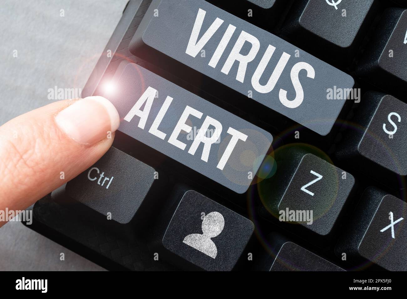 Text sign showing Virus Alert, Business overview message warning of a ...