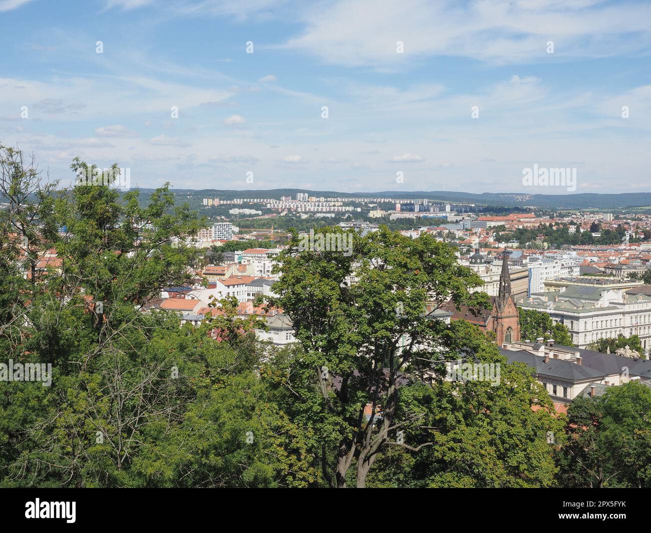 Aerial view of the city in Brno, Czech Republic Stock Photo - Alamy