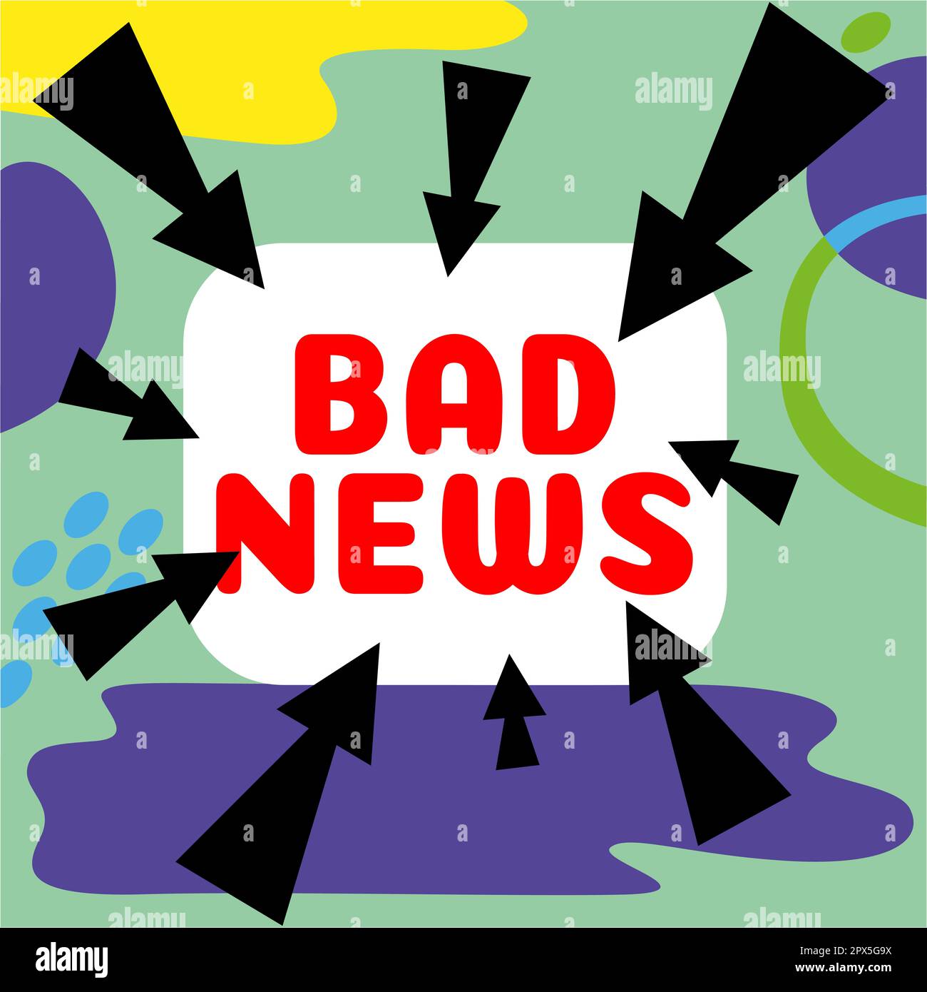 Text sign showing Bad News, Internet Concept unwelcome thing or person ...