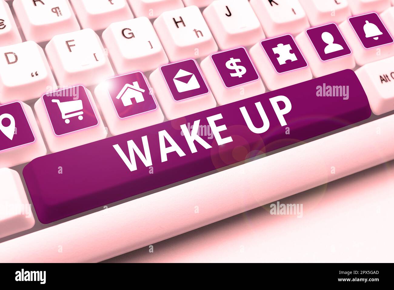 Sign displaying Wake Up, Business overview an instance of a person ...