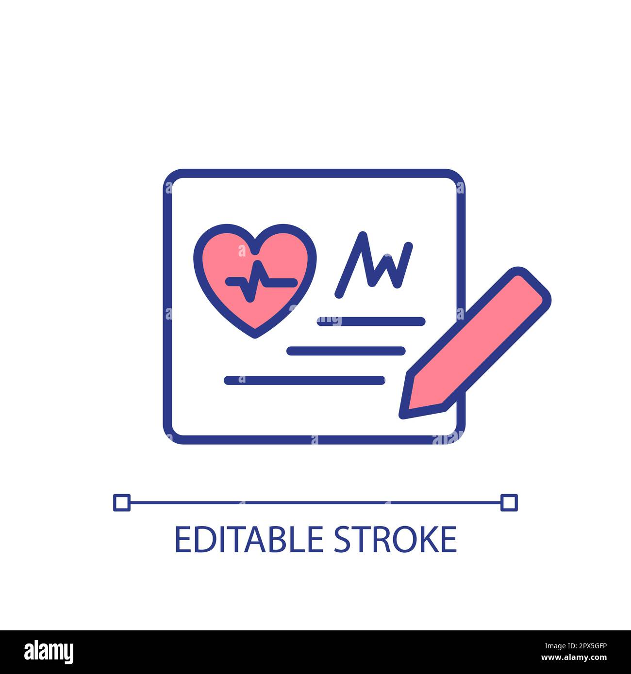 Cardiologist prescription RGB color icon Stock Vector Image & Art - Alamy