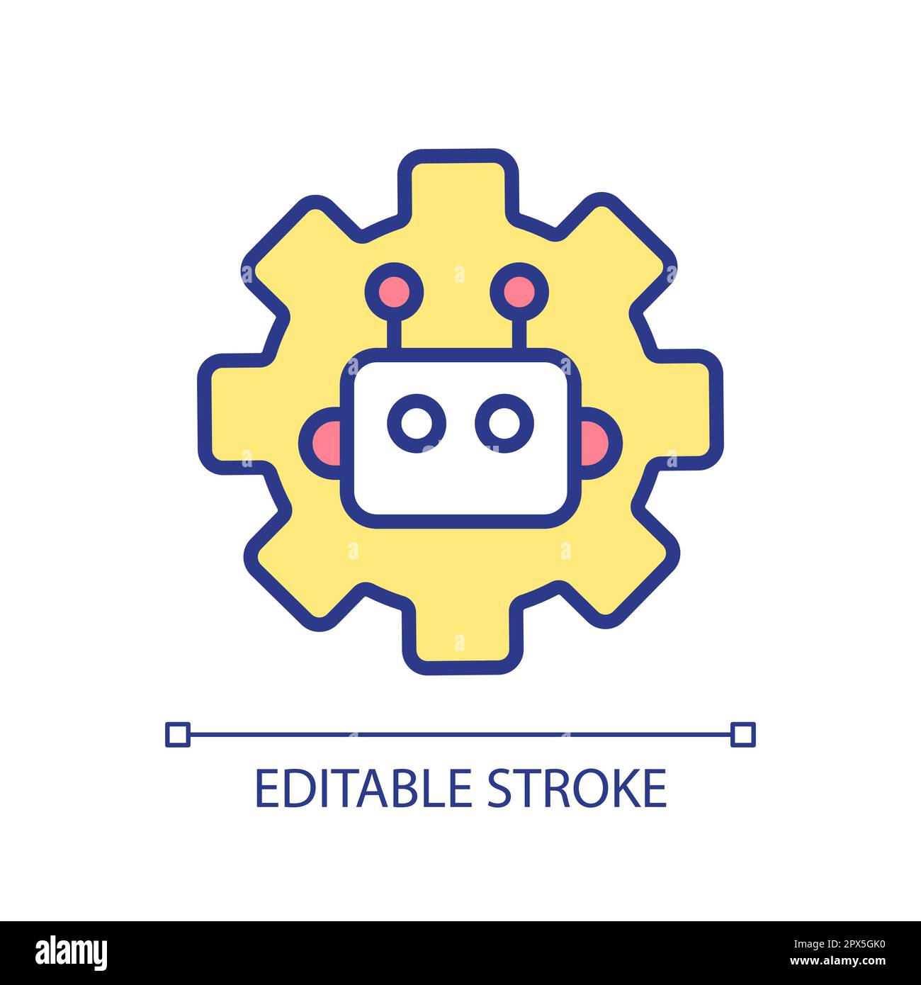 Robotized technology integration RGB color icon Stock Vector Image ... Robotized technology integration RGB color icon Stock Vector Image ...