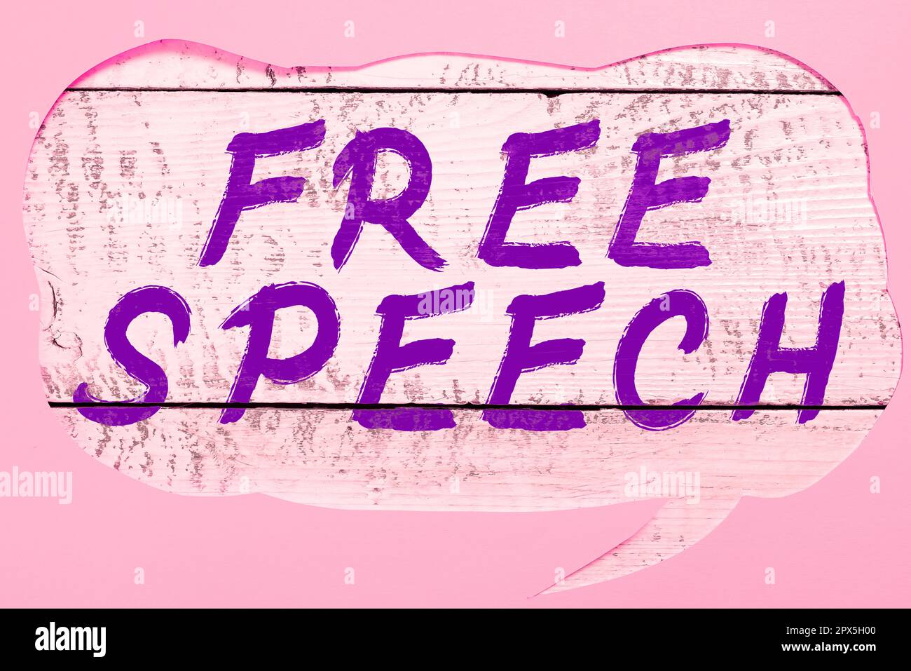Writing displaying text Free Speech, Word for the right of people to ...
