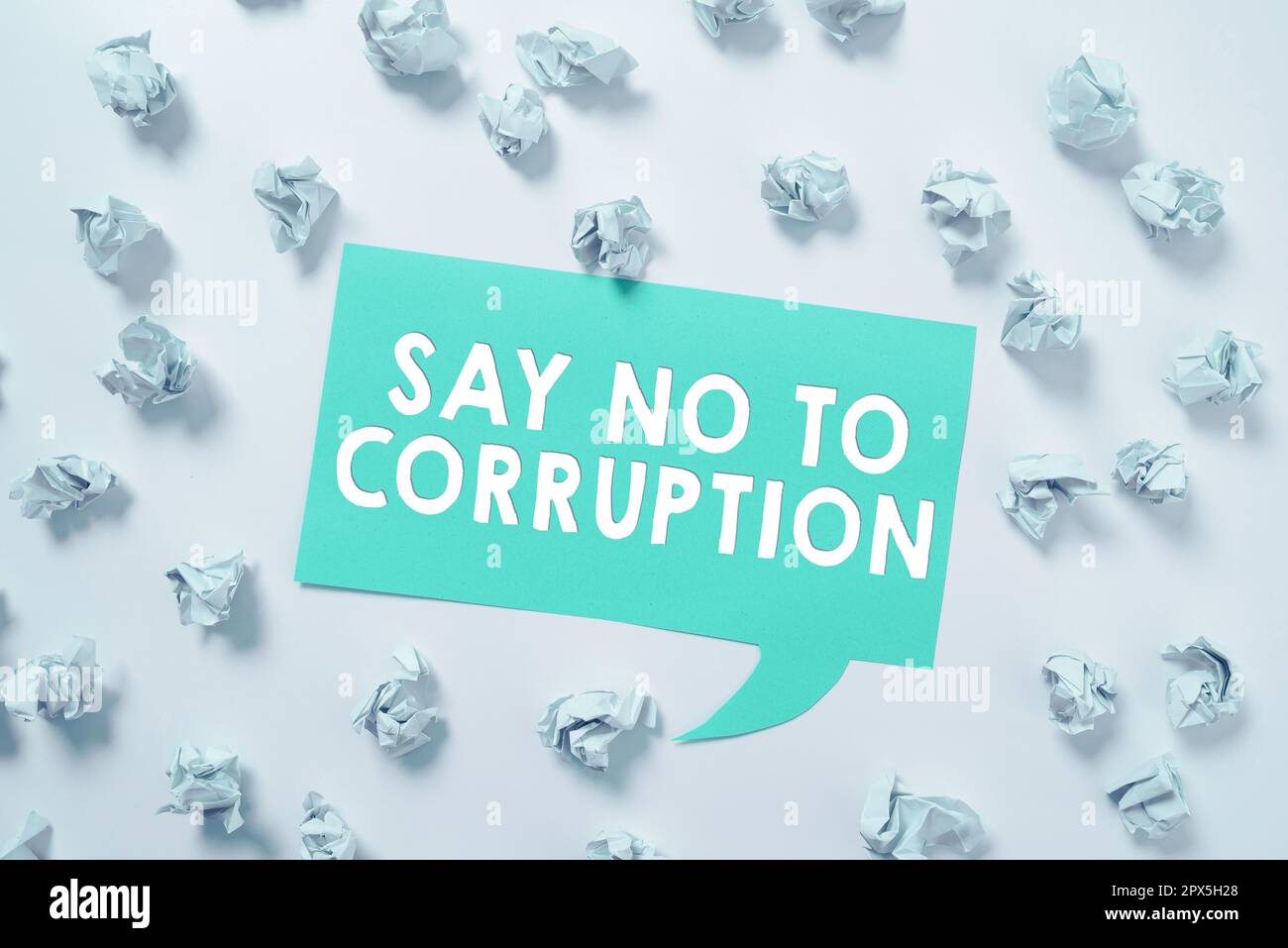 Text sign showing Say No To Corruption, Business concept Introducing ...