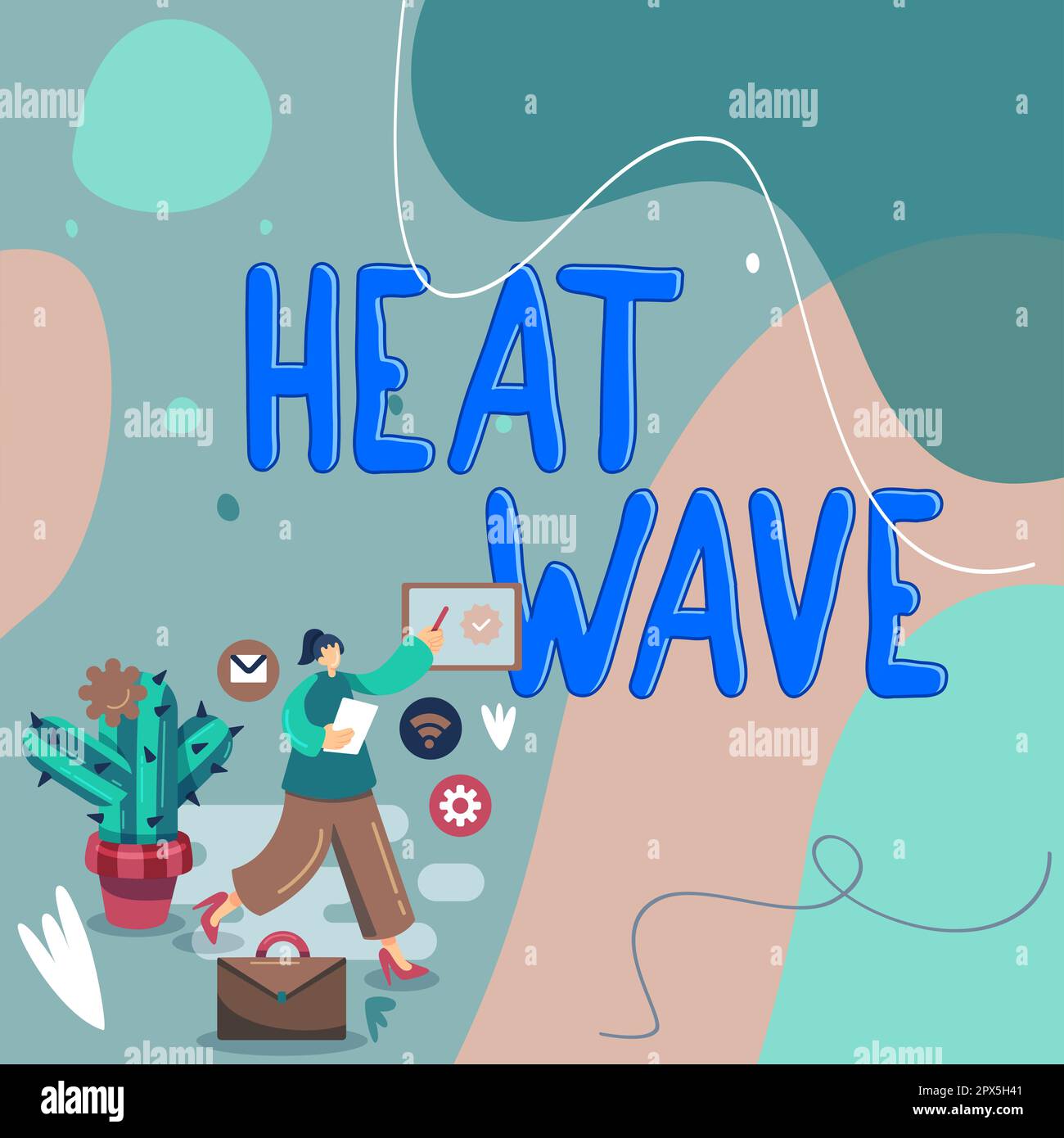 Text showing inspiration Heat Wave, Business overview a prolonged ...