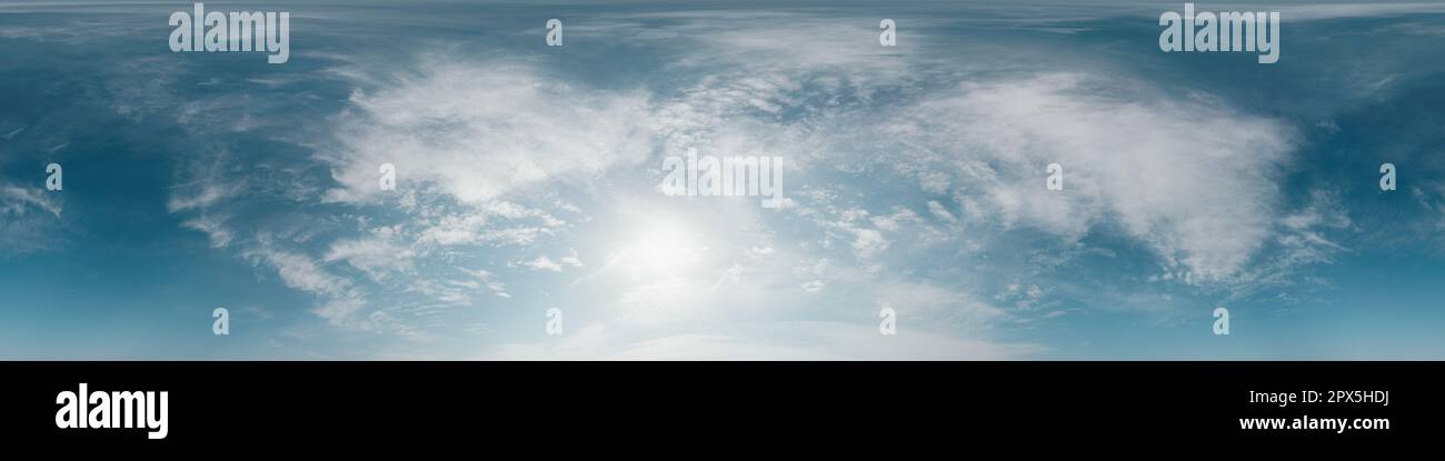 Neon green sky panorama with Cirrus clouds. Seamless hdr 360 degree ...