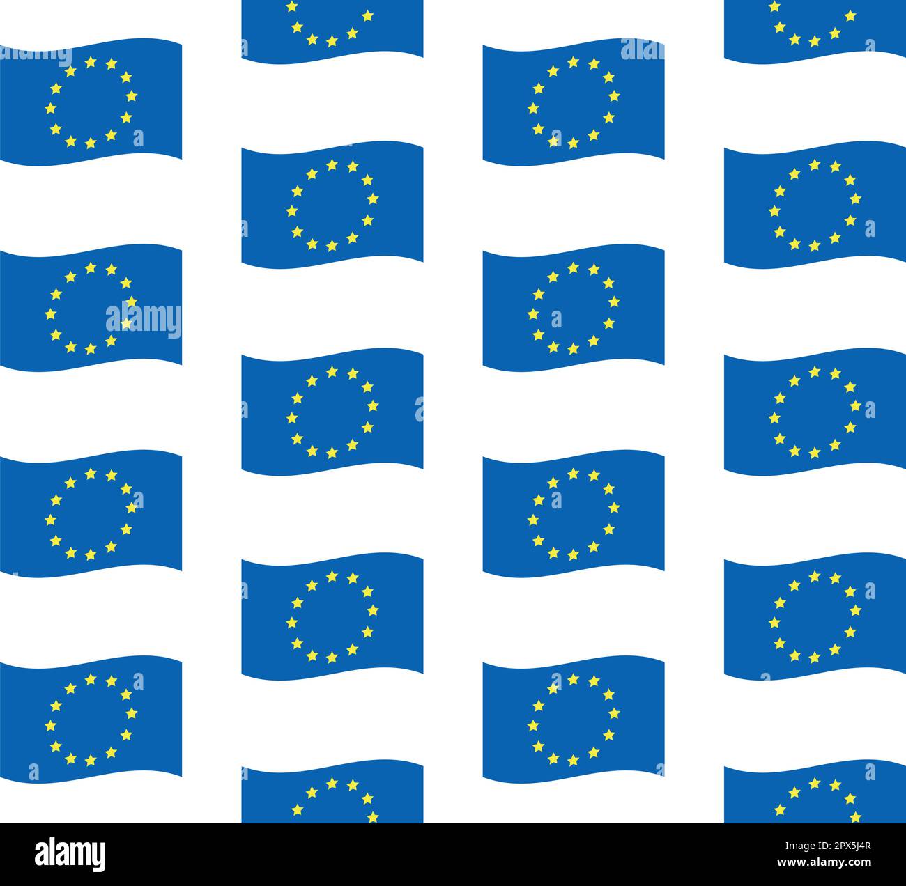 Vector seamless pattern of flat European Union flag isolated on white ...