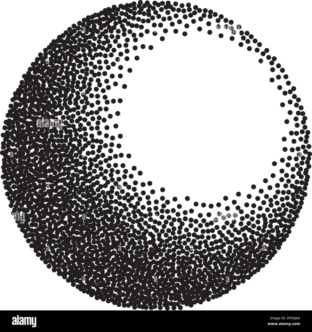 Retro 3d stipple sphere. Gradient circle background Stock Vector Image ...