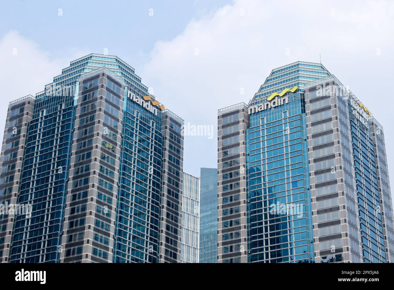 Exterior view of the building and logo of the state-owned enterprise ...