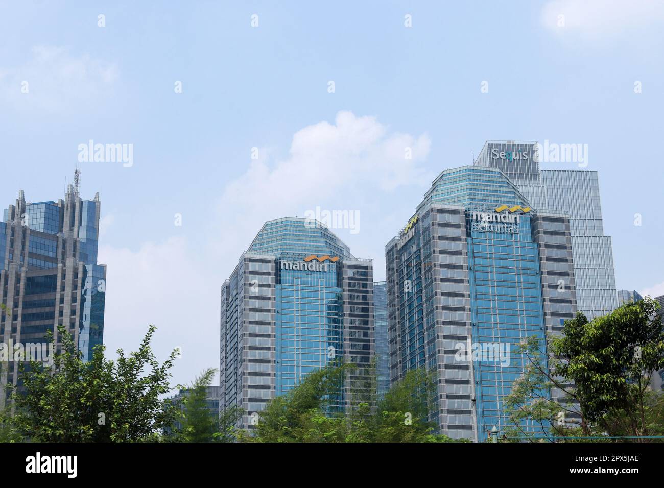 Exterior view of the building and logo of the state-owned enterprise ...