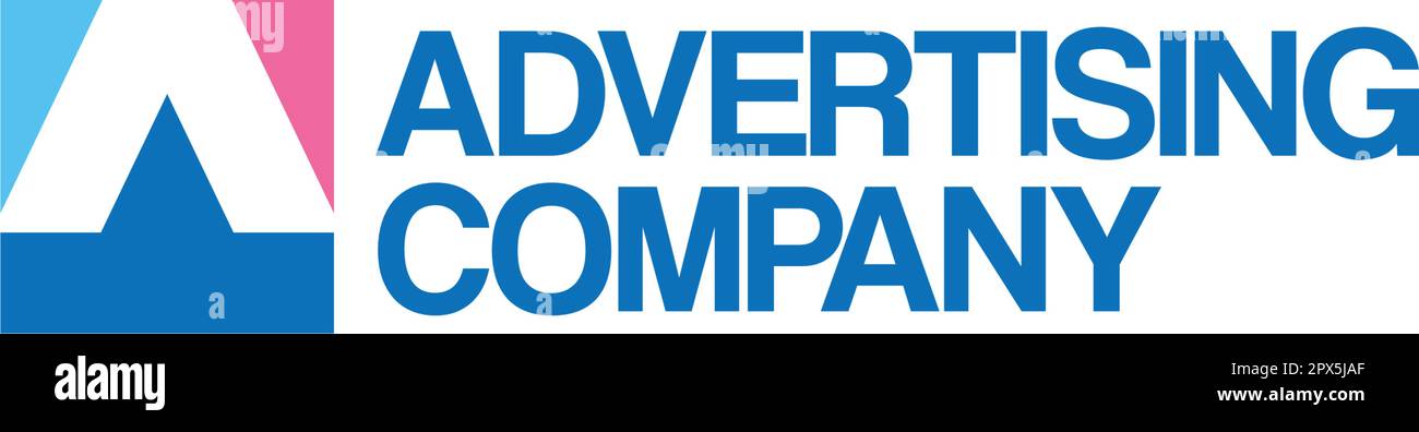 Flat Letter Mark ADVERTISING COMPANY logo design Stock Vector Image ...