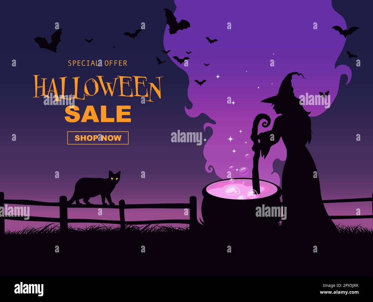 Witches cauldron silhouette hi-res stock photography and images - Alamy
