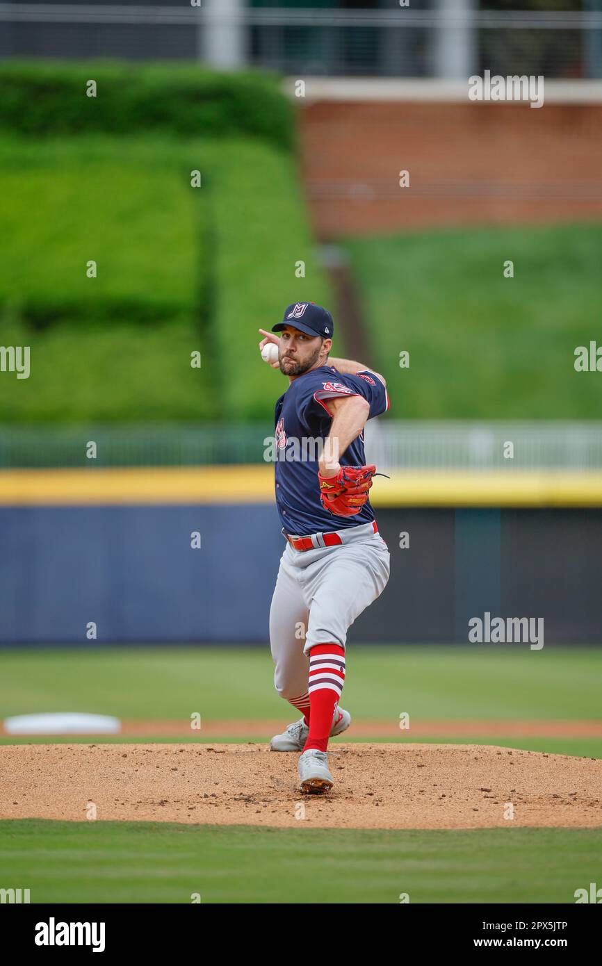 Durham, NC: Memphis Redbirds starting pitcher Adam Wainwright (50 ...