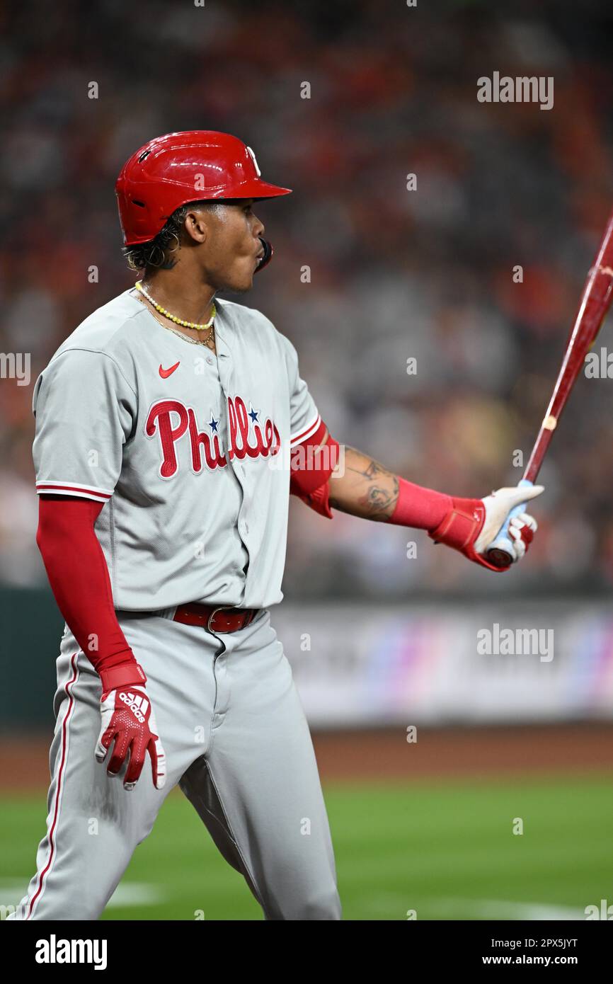 Philadelphia Phillies center fielder CRISTIAN PACHE during the MLB game ...