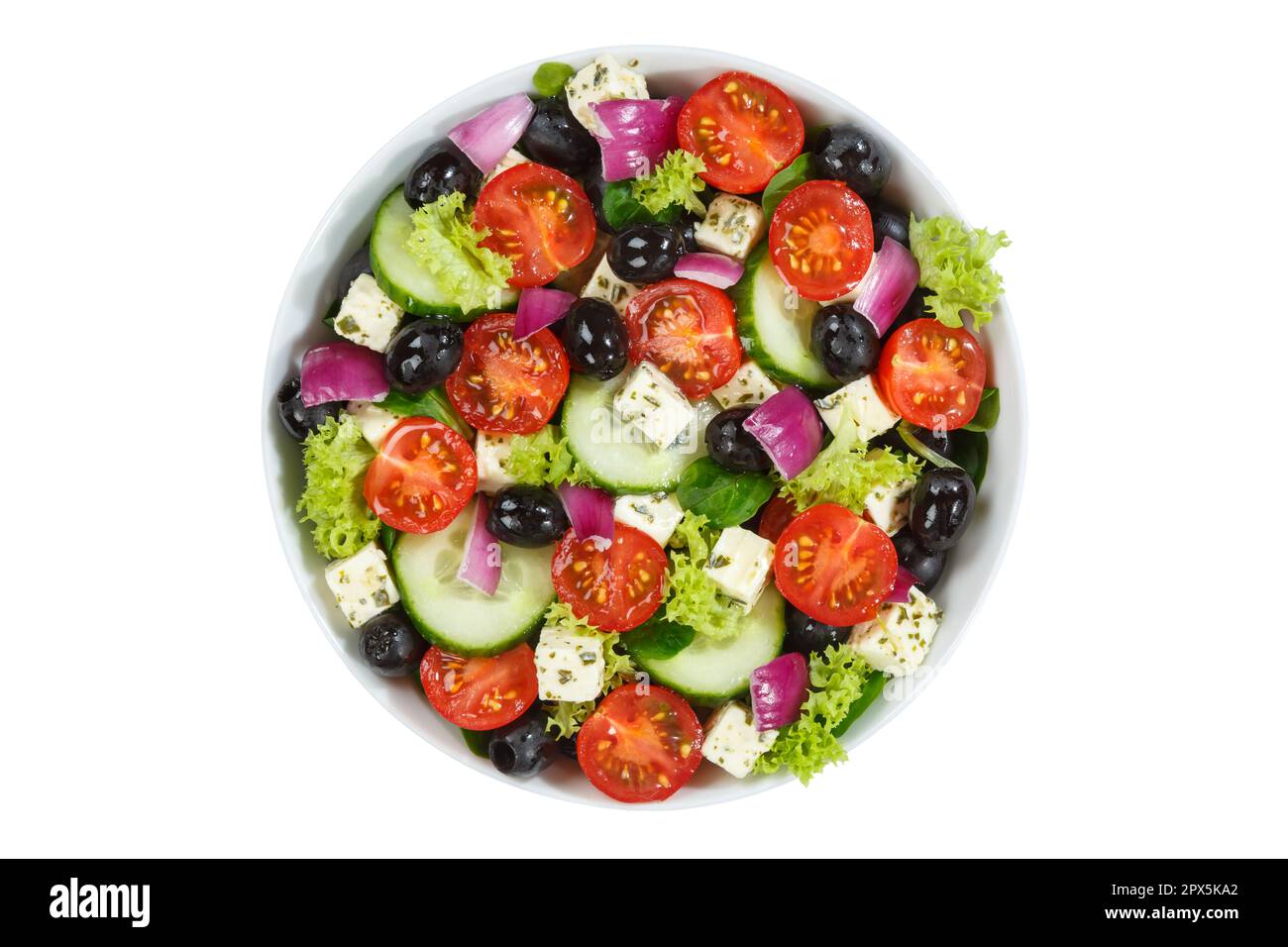 Greek salad with fresh tomatoes olives and feta cheese healthy eating ...