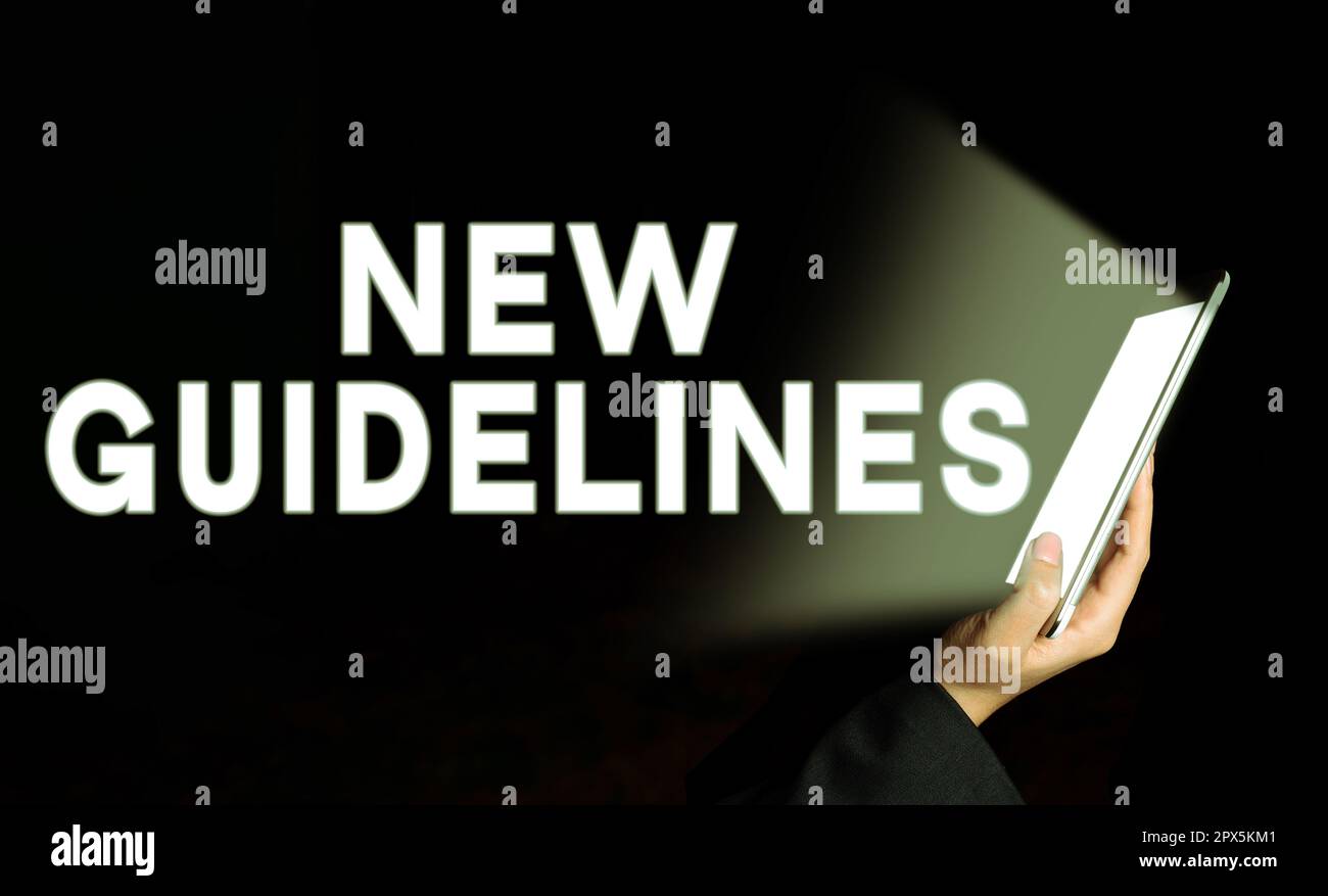 Handwriting text New Guidelines, Concept meaning a new list of goals to ...