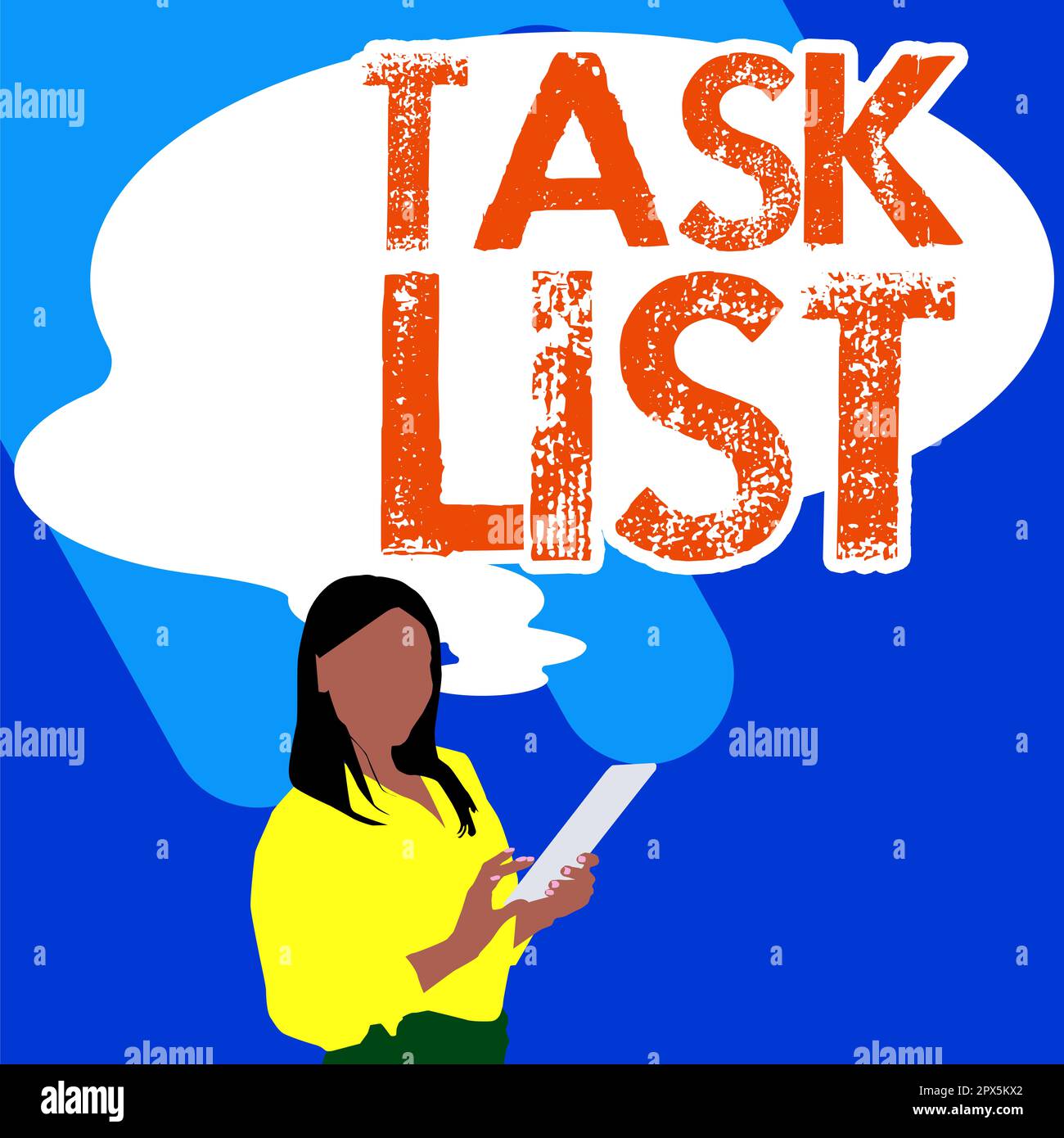 Sign displaying Task List, Concept meaning Planification reminder group ...