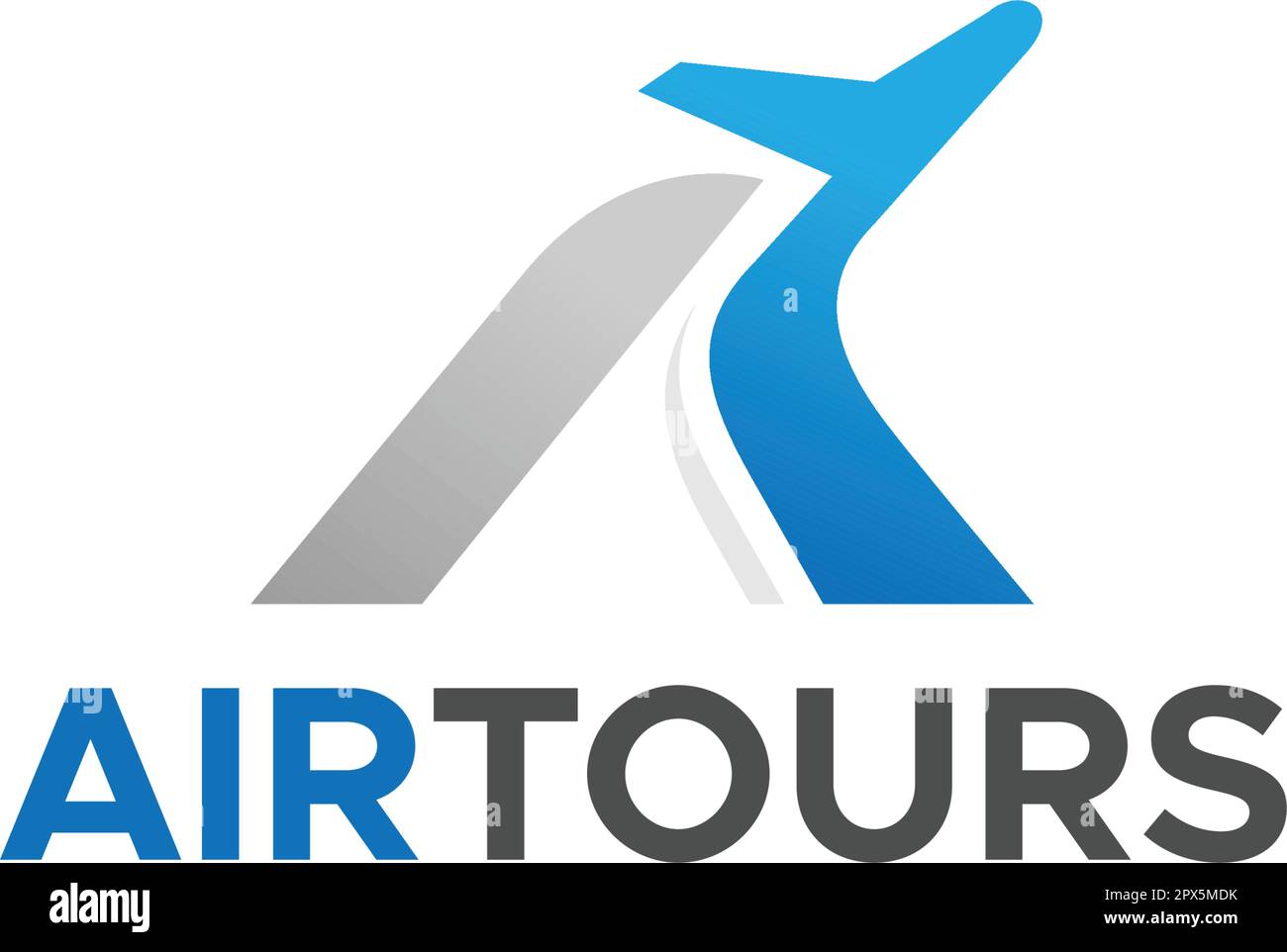 Minimalist Letter Mark AIR TOURS Plane logo design Stock Vector Image ...
