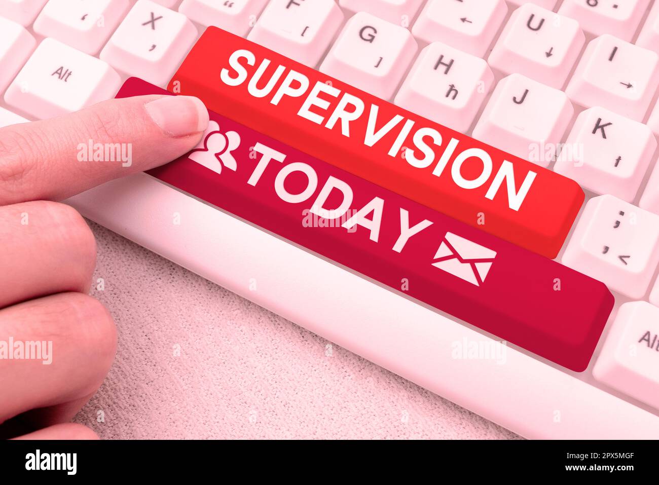 Sign displaying Supervision, Word Written on monitoring and ...