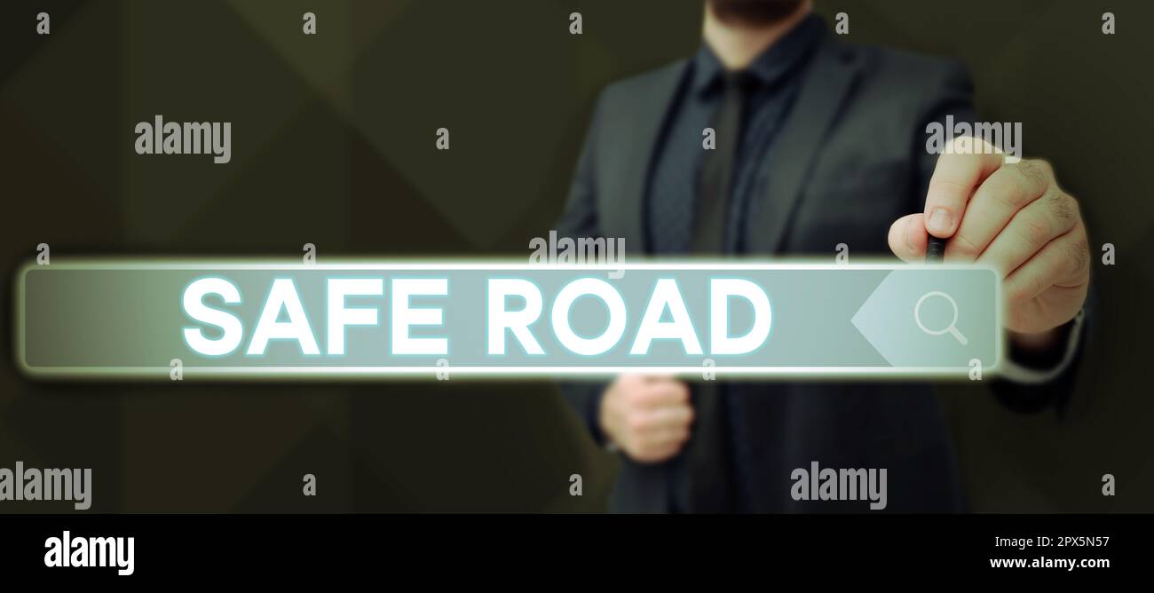 Hand writing sign Safe Trip, Concept meaning wishing someone to reach ...